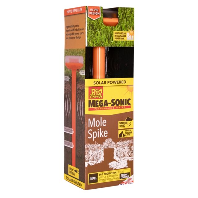 Repel Moles with the Solar Moler and Natural Mole Repellent Granules.